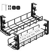 China Streamlined Wire Management Under Desk Shelf with Screw Non-folding Rack for sale