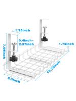 China Oem White Iron  Carbon Steel Cable Management Tray No Drilling Under Desk for sale