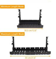 China Adjustable Under Desk Cable Management Tray with Hooks Customized ISO9001 Rohs CE for sale