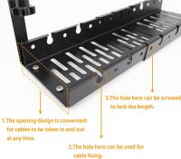 China Adjustable Under Desk Cable Management Tray with Hooks Customized ISO9001 Rohs CE for sale