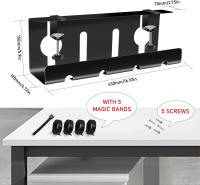 China NO Drill Under Desk Cable Organizer Tray Sturdy Wire Management and C CLAMP for sale
