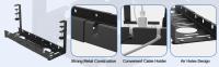 China No Drill Under Desk Cable Management Tray Sturdy Metal Wire Organizer For Living Room for sale