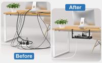 China No Drill Under Desk Cable Management Tray Sturdy Metal Wire Organizer For Living Room for sale