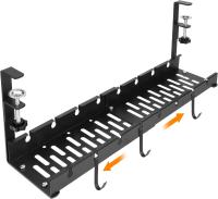 China Retractable Clamp Mounted Cable Cord Organizer for Desk Wire Management Compact for sale
