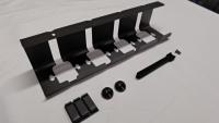 China Metal Cast Iron Under Desk Cable Management Tray Pack of 2 for Neat Cord Storage for sale