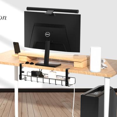 China Sturdy Carbon Steel Wire Organizer Tray for No Drilling Under Desk Cable Management for sale