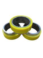 China OEM Industrial PU Coated Wheels Heavy Duty Polyurethane Wheels 75 - 90A Shore for sale