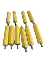 China Custom Polyurethane Rollers 95 A Shore Hardness Polyurethane Coated Roller Anti Wear for sale