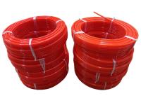 China Polyurethane Red Color PU Round Belt 90 A Shore Hardness Custom Logo for sale
