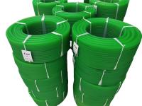 China Custom Rough Round Polyurethane Belt Anti Static 88 A Hardness Green Color for sale