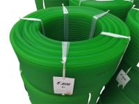 China Custom Rough Round Polyurethane Belt Anti Static 88 A Hardness Green Color for sale