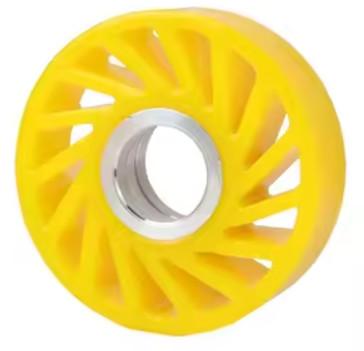 China Yellow Polyurethane Sun Wheel For Printing Industry Sheet Feeding Wear Resistant for sale