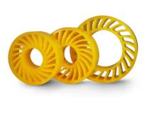 China Yellow Polyurethane Sun Wheel For Printing Industry Sheet Feeding Wear Resistant for sale