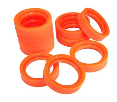 China 65A Hardness Wear Resistant Cast Polyurethane Products Red Yellow Polyurethane Paper Press Wheel for sale