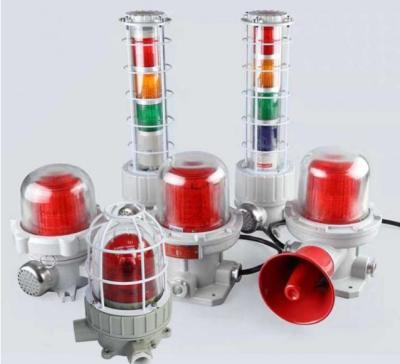 China 5-40w Explosion Proof Audible And Visual Light 150 Times Per Min 120-180db for sale