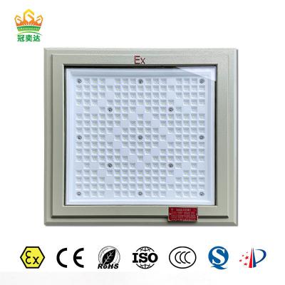 China Outdoor Explosion Proof LED Light 18x18 Inch Square 100-250W Gas Station Light ATEX for sale
