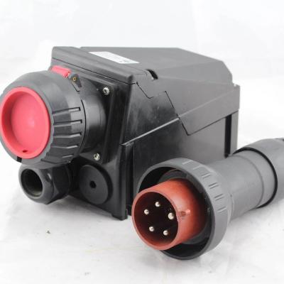 China Explosion Proof Plug and Socket 220/380VAC IP65 16A 32A 63A GRP Aluminum Industrial for sale