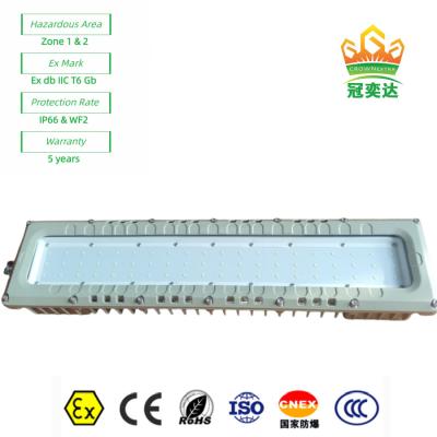 China Explosion Proof LED Linear Light 100W ATEX IECEx IP66 WF2 Marine Grade Aluminum 90-295V for sale