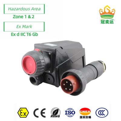 China Explosion Proof Plug and Socket 16A 32A 63A IP66 GRP Flameproof Industrial Outlet for sale