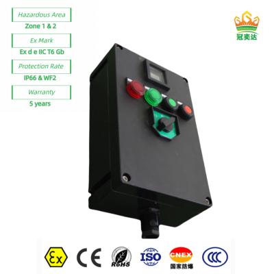 China Exproof Flameproof Control station panel Box Ex e whole plastic(GRP) customizable IP66 220v 380V 10A for sale