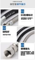 China ATEX Explosion Proof Flexible Conduit IP66 WF2 Rubber Stainless Steel for Hazardous Areas for sale
