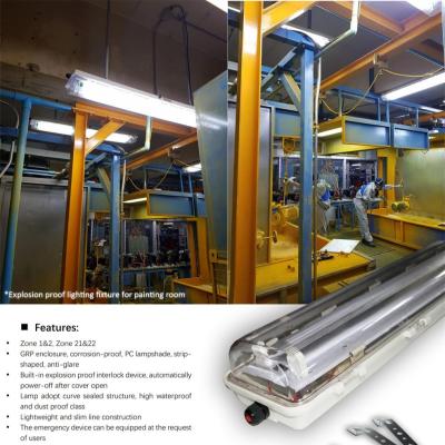 China Explosion Proof Fluorescent Light IP66 ATEX IECEx 2x36W GRP Anti Corrosive for Hazardous Zones for sale