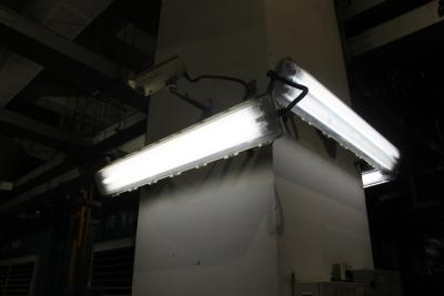 China Stanchion Mounting Explosion Proof Fluorescent Light with GRP Enclosure Type and 100lm/w Efficiency for sale