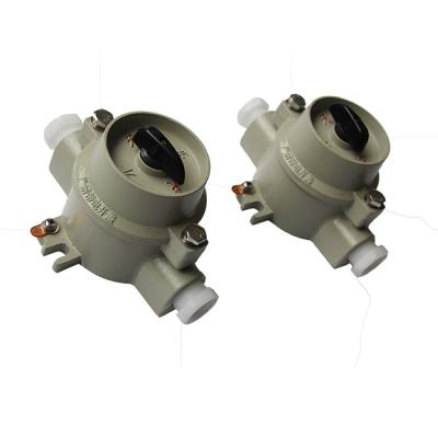 China Explosion Proof Switch 2 Pole Surface Mount G3/4 Cable Entry Marine Grade Aluminum IP66 10A for sale