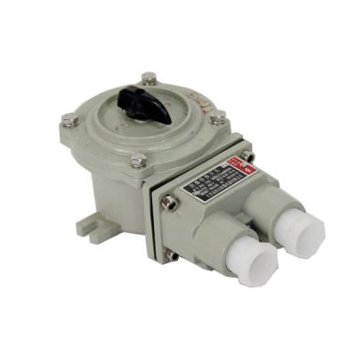 China AC220V 380V Aluminum Alloy Explosion Proof Changeover Switch 10A IP66 ATEX 5 Year Warranty for sale