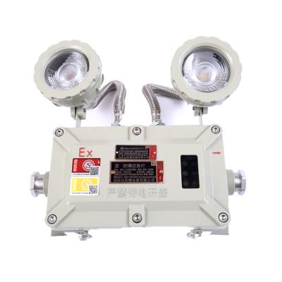 China ATEX Certified Twin Spot LED Flameproof Emergency Light 2x3W 90min Rechargeable for sale