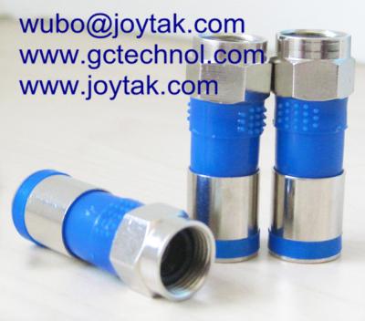 China F male compression connector coaxial connector waterproof for RG6 coaxial cable for sale