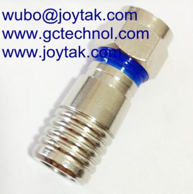 China F compression connector coaxial compression connector for RG6 coaxial cable for sale