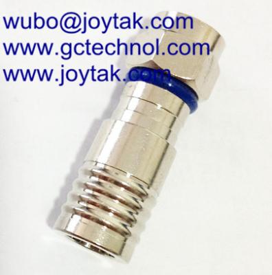 China F male compression connector coaxial connector waterproof with O-ring for RG6 coaxial cable for sale