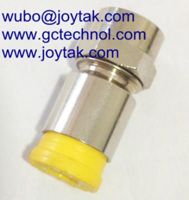 China F compression connector CMP waterproof connector for RG59 universal all brass made for sale