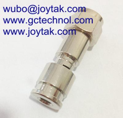 China F male Compression Connector all brass for Mini Coaxial Cable RG174 for sale