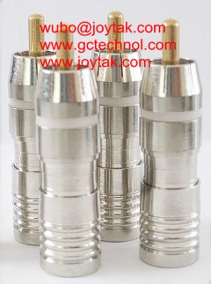 China RCA male Connector RCA plug Compression connector for  RG6Q Coaxial Cable gold plated pin home ther for sale
