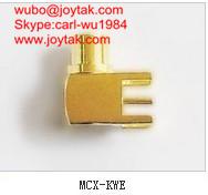 China High quality gold plated MCX jack right angle to PCB mount type coaxial connector MCX-KWE for sale