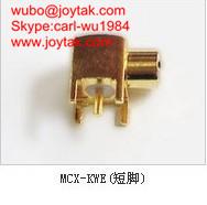 China High quality gold plated MCX jack right angle to PCB mount type coaxial connector MCX-KWES for sale