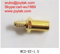 China High quality gold plated MCX jack crimp type coaxial onnector MCX-KY-1.5 for sale
