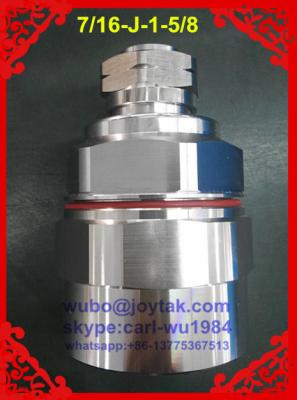 China DIN 7/16 male connector clamp type for 1-5/8 leaking cable export to US market all brass for sale