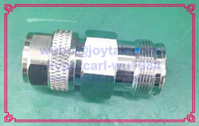 China 4.3-10 adaptor male plug to 4.3-10 female jack VSWR 1.15 silver plated pin and tri-alloy connector body high quality for sale