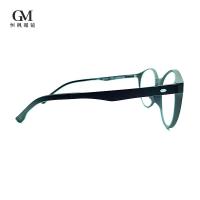 China ISO12870 Certified 55mm Titan Blue Blocking Glasses Round Full Rim Glasses for sale