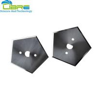 China Tungsten Carbide Pentagon Blades 66.9x10.35x0.53mm for Cement Bag PP Woven Fabric Cutting for sale