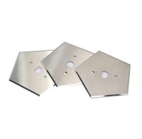 China Tungsten Carbide Pentagon Blades 66.9x10.35x0.53mm for Cement Bag PP Woven Fabric Cutting for sale