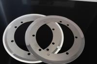 China Hardmetal SKD11 H13 Round Cutting Slitter Razor Blades 220mm OD for Cardboard Paper PP Plastic for sale