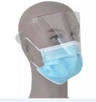 China 3 Ply Surgical Face Mask , Anti Fog Medical Face Shield Mask With Earloop / Tie On for sale