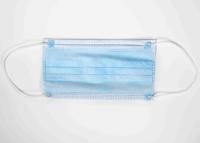 China Adult Blue White Disposable Mouth Mask With Flexible Adjustable Earloops for sale