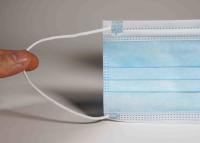 China Adult Blue White Disposable Mouth Mask With Flexible Adjustable Earloops for sale