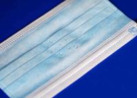 China Adult Blue White Disposable Mouth Mask With Flexible Adjustable Earloops for sale
