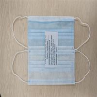 China Latex Free Material 3 Ply Non Woven Mask , Disposable Pollution Mask Antiviral for sale